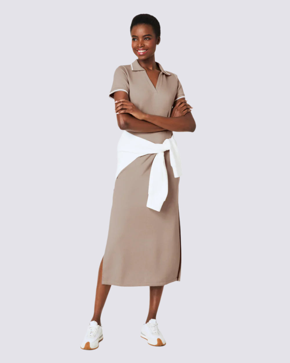 AIRESSENTIALS PIQUE POLO MIDI DRESS – Monkee's of Dripping Springs